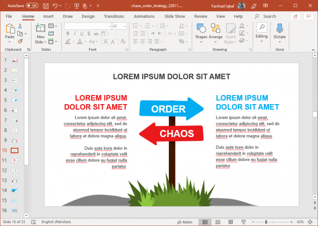Chaos Order Strategy Template for PowerPoint