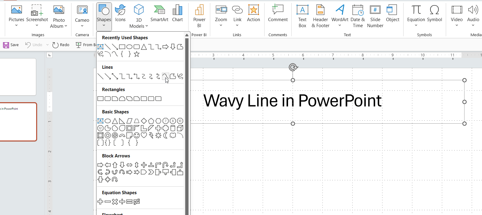 How to Make a Wavy Line in PowerPoint - SlideHunter.com