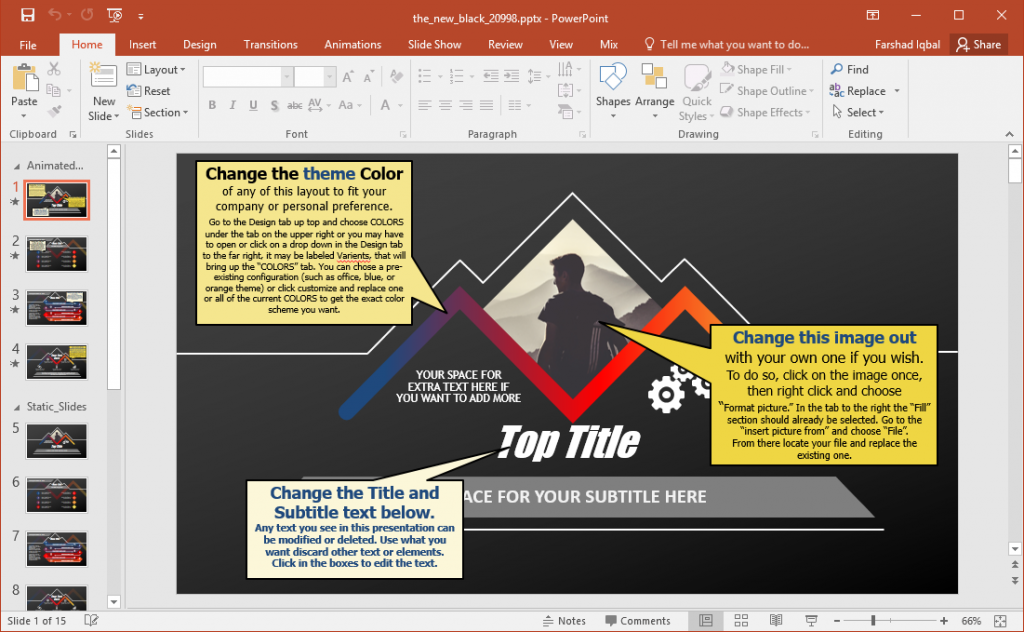 The New Black PowerPoint Template