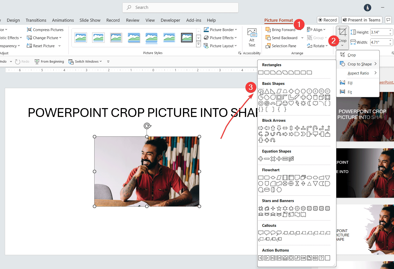 How to Crop Picture Into Shape in PowerPoint