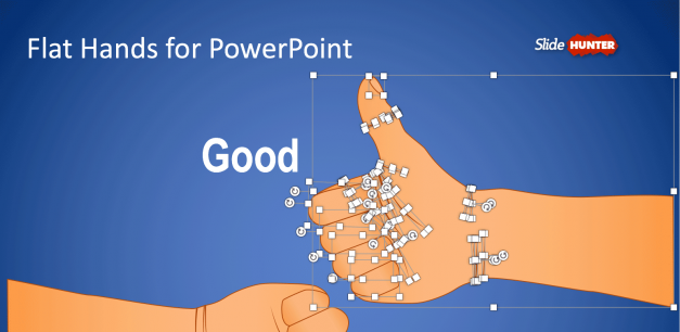 Flat Hands PowerPoint Template & Presentation Slides