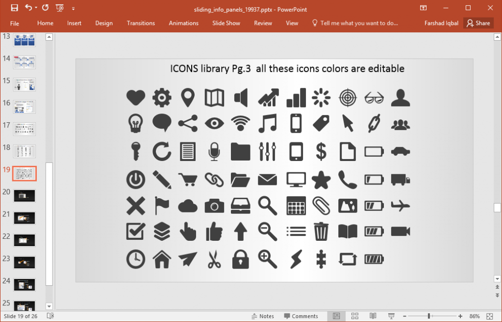 Sliding Panels Animated PowerPoint Template