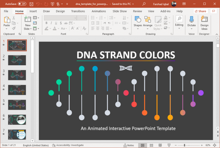 Interactive DNA Template for PowerPoint