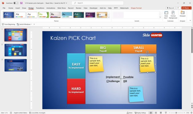 Free Kaizen PICK Chart Template for PowerPoint & Presentation Slides