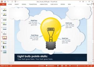 Animated Idea Light Bulb PowerPoint Template