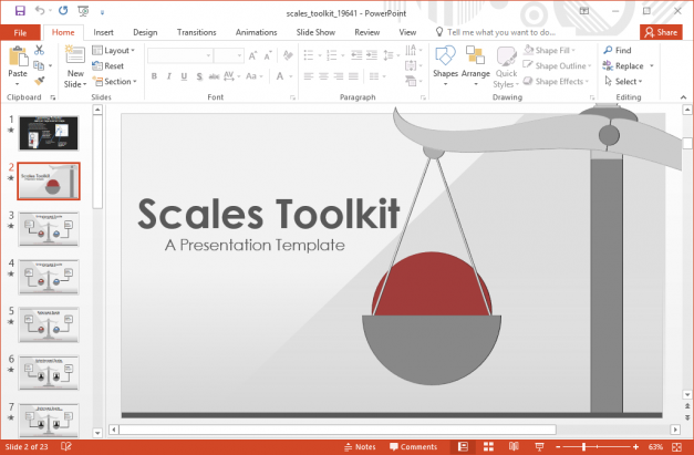 Animated Tipping Scales PowerPoint Template
