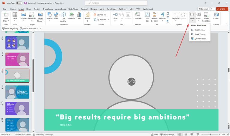 How to Embed a Video in PowerPoint: Supported Formats, Tips & Tricks - SlideHunter.com